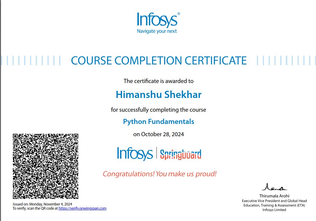 Himanshu Shekhar on LinkedIn: #python #programming Himanshu Shekhar on LinkedIn: #python #programming