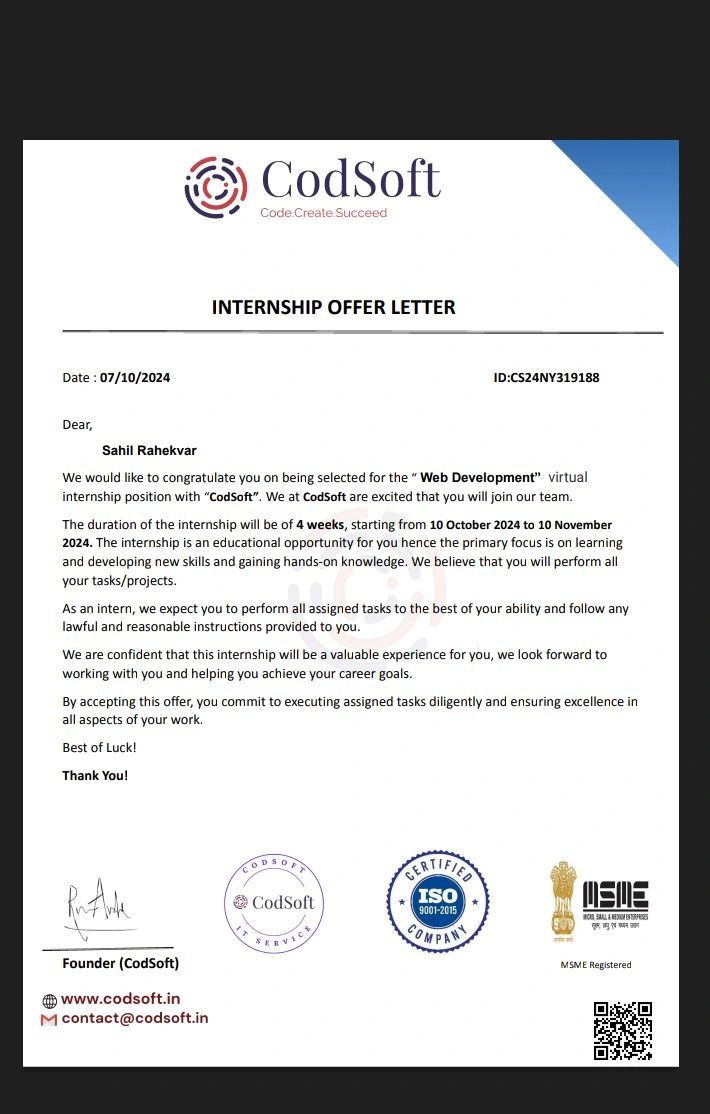 Sahil Rahekvar on LinkedIn: I'm thrilled to announce that I've received ... Sahil Rahekvar on LinkedIn: I'm thrilled to announce that I've received ...