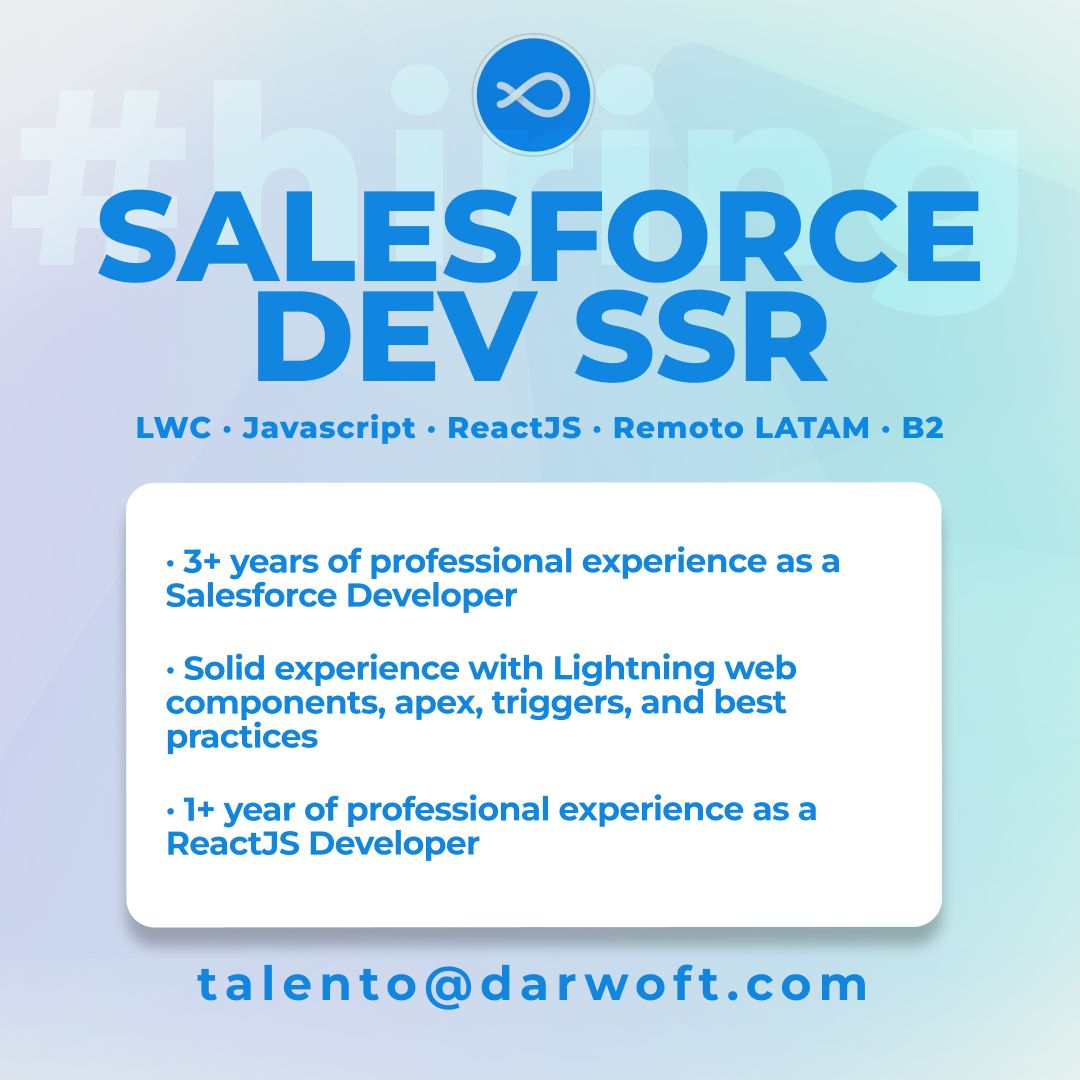 #salesforce #developer #salesforce #lwc #apex #reactjs #hiringalerts ... #salesforce #developer #salesforce #lwc #apex #reactjs #hiringalerts ...