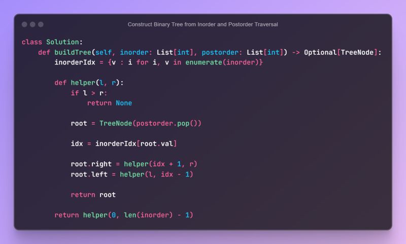 Mayur Gajbhiye on LinkedIn: 🔴 Construct Binary Tree from Inorder and ... Mayur Gajbhiye on LinkedIn: 🔴 Construct Binary Tree from Inorder and ...