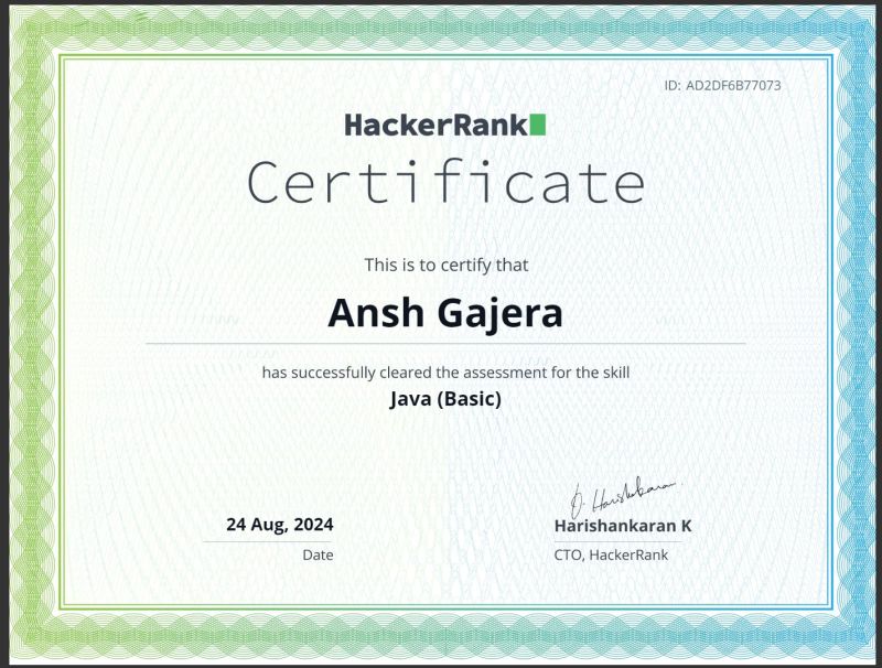 ANSH GAJERA on LinkedIn: #coding #certifications #java #python #csharp ... ANSH GAJERA on LinkedIn: #coding #certifications #java #python #csharp ...