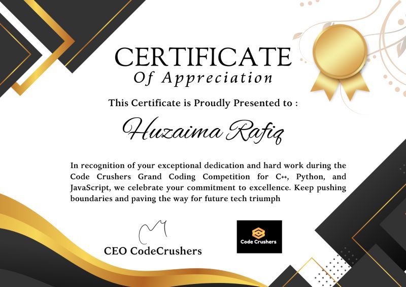Huzaima Rafiq on LinkedIn: #coding #quiz #learning #problemsolving # ... Huzaima Rafiq on LinkedIn: #coding #quiz #learning #problemsolving # ...