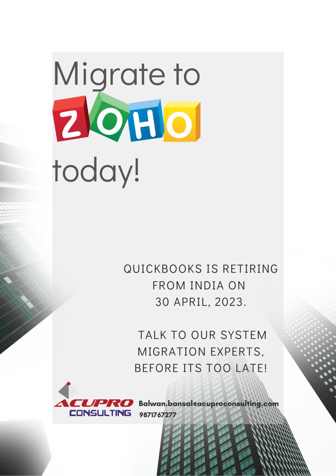 Balwan Bansal on LinkedIn: #acupro #acuproconsulting #zoho #zohopartner ... Balwan Bansal on LinkedIn: #acupro #acuproconsulting #zoho #zohopartner ...