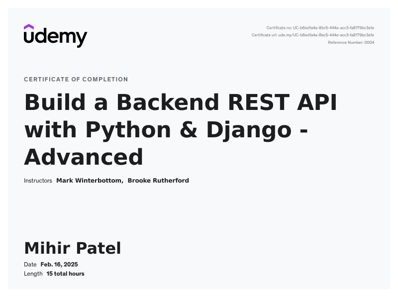 #python #django #backenddevelopment #lifelonglearning | Mihir Patel #python #django #backenddevelopment #lifelonglearning | Mihir Patel