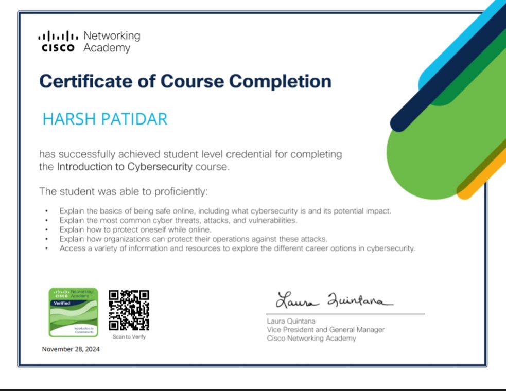 Harsh Patidar on LinkedIn: #cybersecurity #continuouslearning # ... Harsh Patidar on LinkedIn: #cybersecurity #continuouslearning # ...