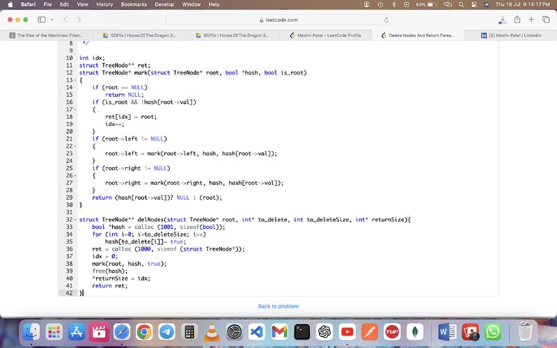Day 52 of LeetCode challenge: Delete Nodes and Return Forest | Meshv ... Day 52 of LeetCode challenge: Delete Nodes and Return Forest | Meshv ...