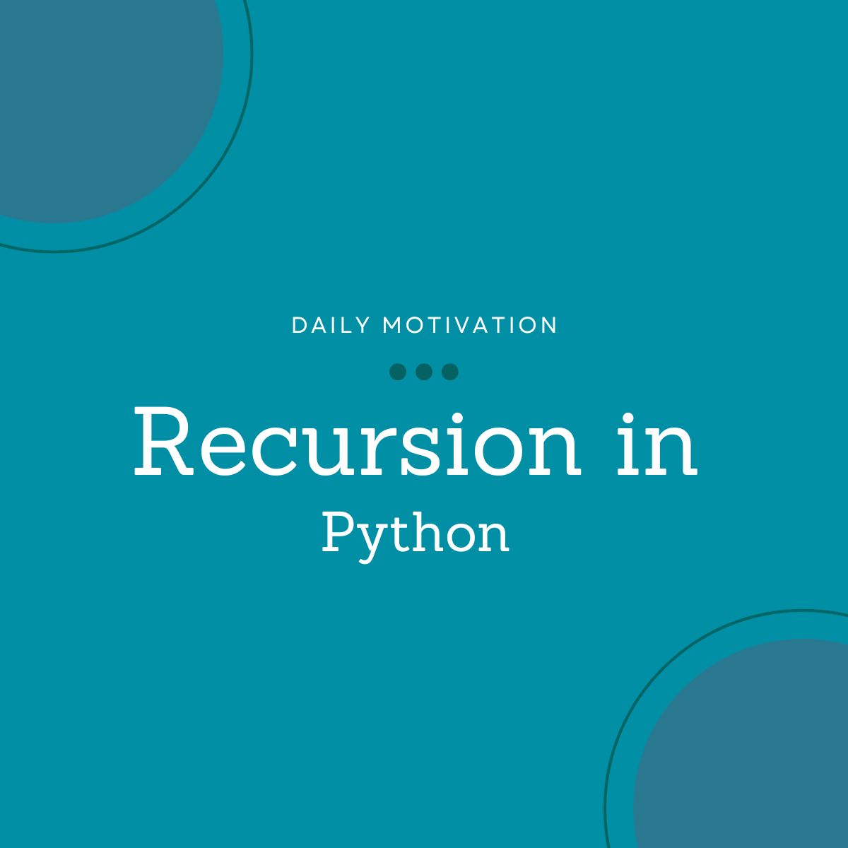 Mehraj Mehmood on LinkedIn: Recursion is a programming concept where a ... Mehraj Mehmood on LinkedIn: Recursion is a programming concept where a ...