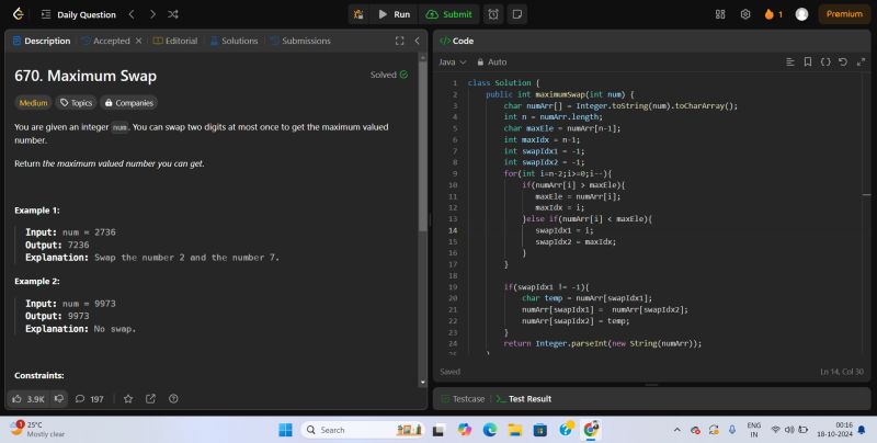Amey Salunkhe on LinkedIn: #leetcode #sql #maximumswap #day15 ... Amey Salunkhe on LinkedIn: #leetcode #sql #maximumswap #day15 ...