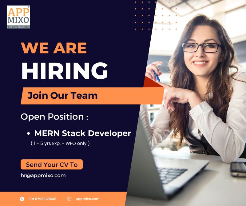 AppMixo® on LinkedIn: 🚀 AppMixo® is Hiring MERN Stack Developers! 🚀 ... AppMixo® on LinkedIn: 🚀 AppMixo® is Hiring MERN Stack Developers! 🚀 ...