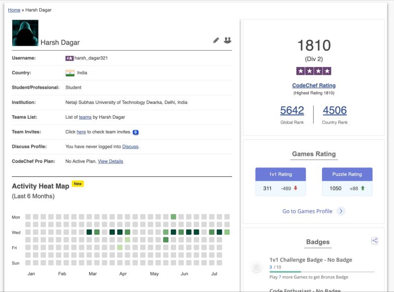 Harsh Dagar on LinkedIn: #codechef #competitiveprogramming #dsa #coding Harsh Dagar on LinkedIn: #codechef #competitiveprogramming #dsa #coding