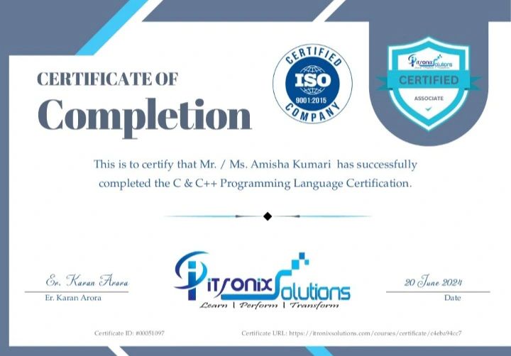 Amisha kumari on LinkedIn: #programming #coding #cprogramming #cpp # ... Amisha kumari on LinkedIn: #programming #coding #cprogramming #cpp # ...