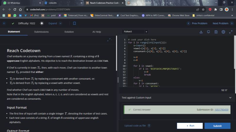 Aayush Talukdar on LinkedIn: #codechef #codingchallenge #pythoncoding # ... Aayush Talukdar on LinkedIn: #codechef #codingchallenge #pythoncoding # ...