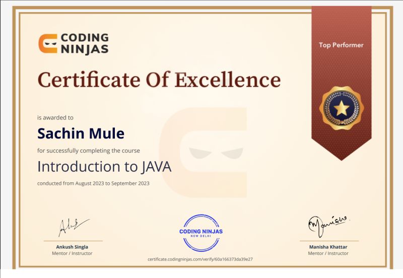 #codingninjas #java | Sachin Mule #codingninjas #java | Sachin Mule