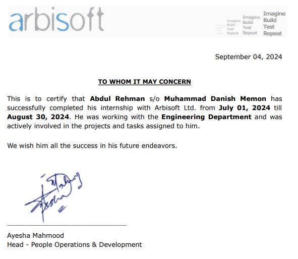 Abdul Rehman on LinkedIn: #devops #internship #arbisoft #engineer Abdul Rehman on LinkedIn: #devops #internship #arbisoft #engineer