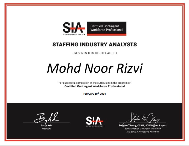 Mohd Noor Rizvi, CCWP on LinkedIn: #ccwp Mohd Noor Rizvi, CCWP on LinkedIn: #ccwp