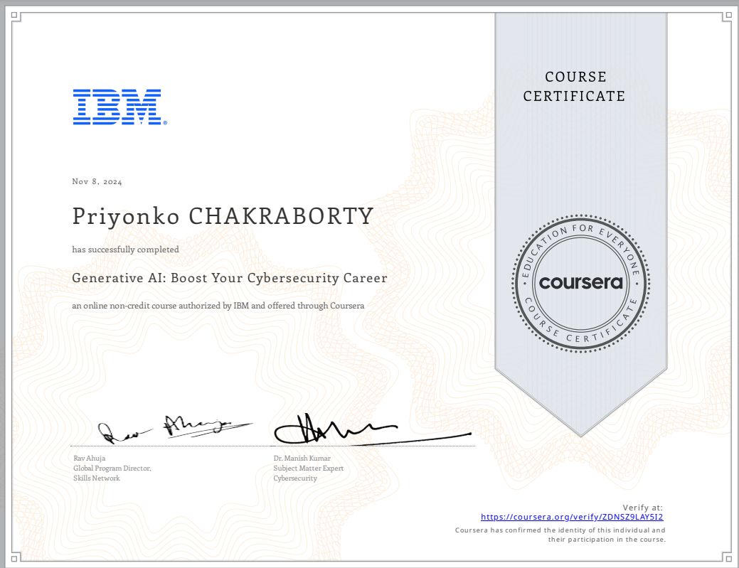Priyonko C on LinkedIn: Completion Certificate for Generative AI Priyonko C on LinkedIn: Completion Certificate for Generative AI