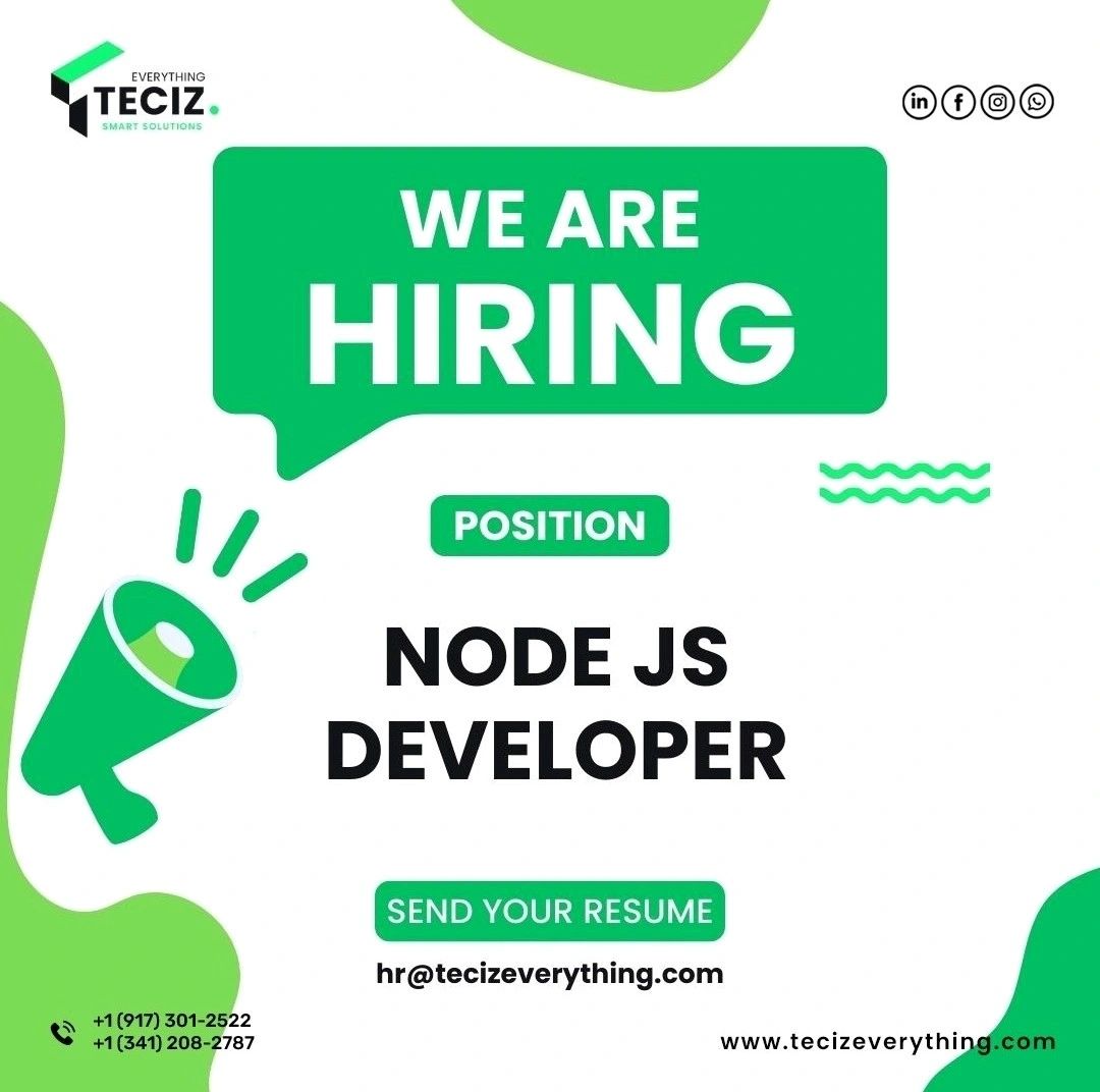 Muhammad Shameel on LinkedIn: #hiring #nodejs #nodejsdeveloper Muhammad Shameel on LinkedIn: #hiring #nodejs #nodejsdeveloper