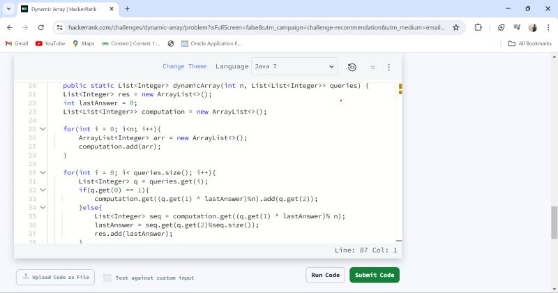 Vinaysing Rajput on LinkedIn: #java #coding #hackerrank #dynamicarray # ... Vinaysing Rajput on LinkedIn: #java #coding #hackerrank #dynamicarray # ...
