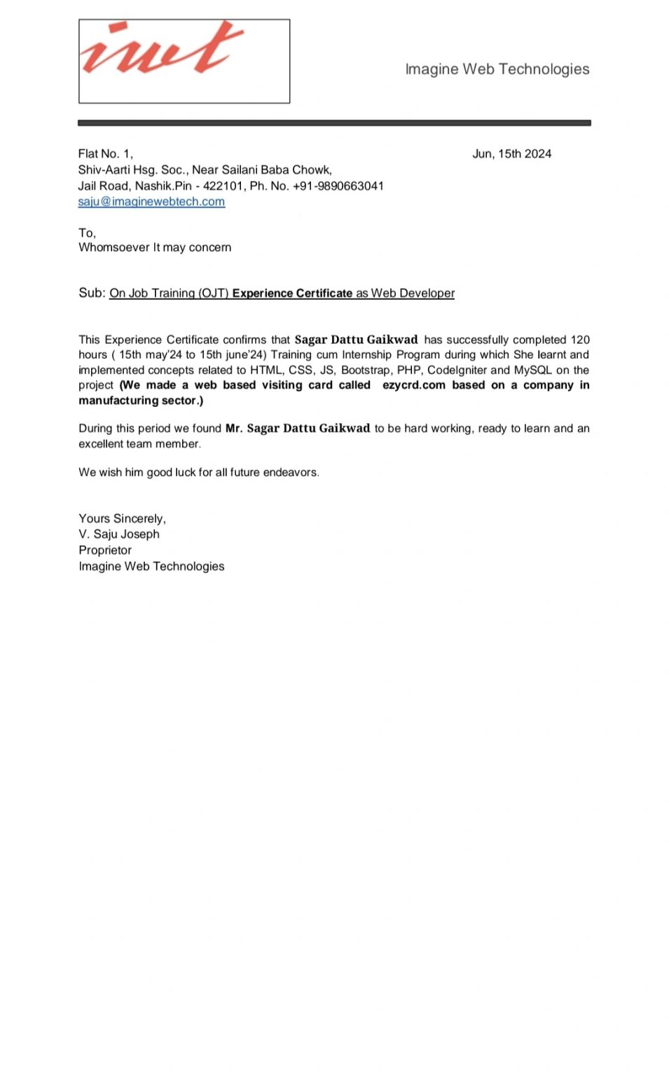 Sagar Gaikwad on LinkedIn: #connections Sagar Gaikwad on LinkedIn: #connections