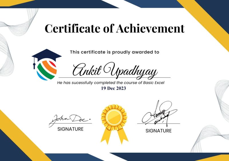 Ankit Upadhyay on LinkedIn: Basic Excel course completed successfully Ankit Upadhyay on LinkedIn: Basic Excel course completed successfully