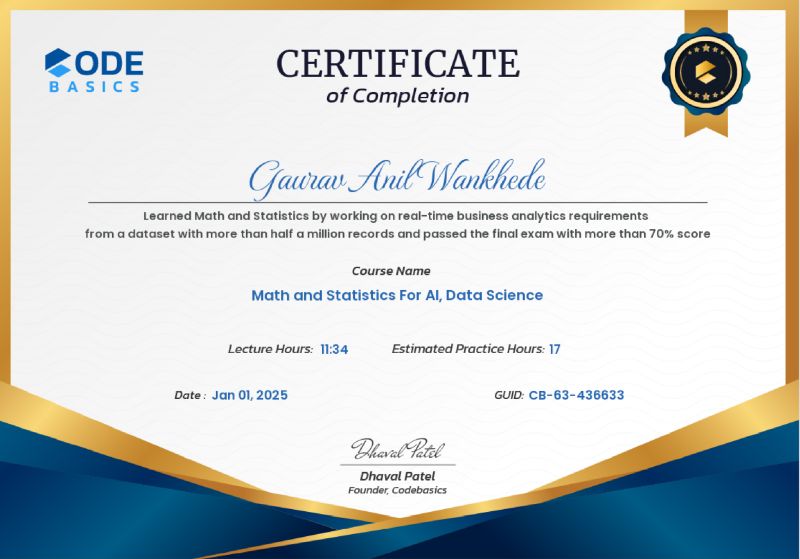 Gaurav Wankhede on LinkedIn: #achievement #datascience #ai # ... Gaurav Wankhede on LinkedIn: #achievement #datascience #ai # ...