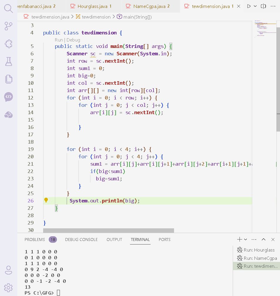 Finally ,Today I solve Hourglass Problem in java | Adarsh Suman Finally ,Today I solve Hourglass Problem in java | Adarsh Suman