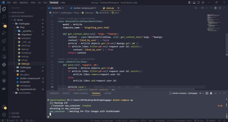 Charles Athande on LinkedIn: #django #docker #python Charles Athande on LinkedIn: #django #docker #python