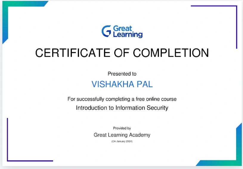 VISHAKHA PAL on LinkedIn: I have successfully completed ISO ... VISHAKHA PAL on LinkedIn: I have successfully completed ISO ...