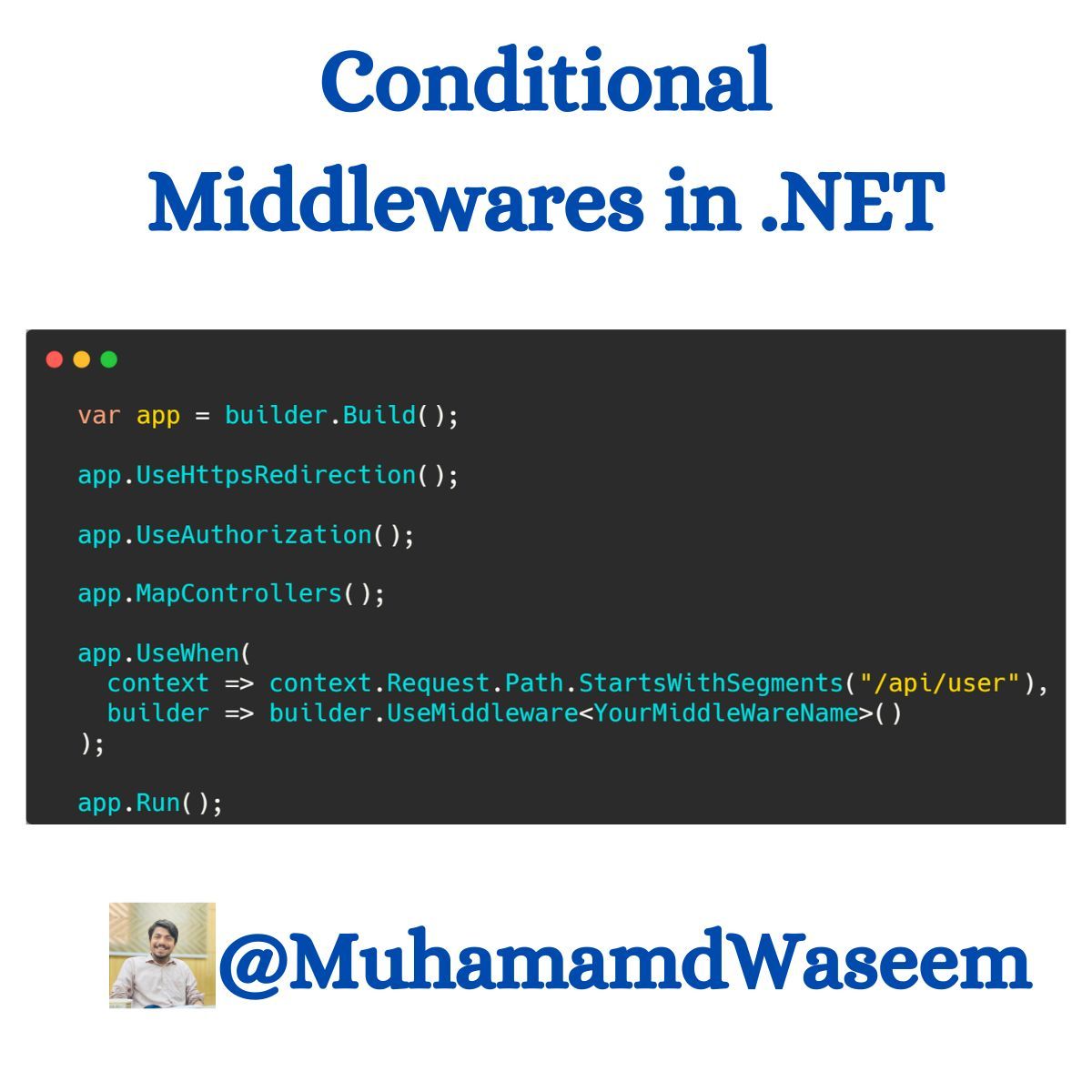 How to run conditional middleware in.NET | Talha wajid posted on the ... How to run conditional middleware in.NET | Talha wajid posted on the ...