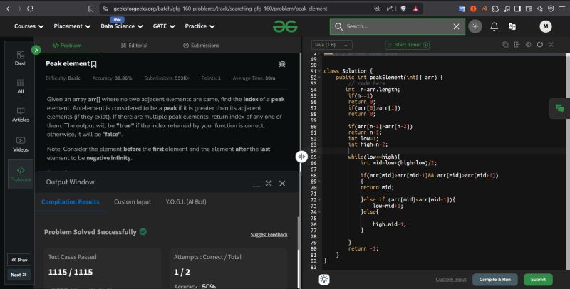 #gfg160 #geekstreak2025 #dsa #java #binarysearch #problemsolving ... #gfg160 #geekstreak2025 #dsa #java #binarysearch #problemsolving ...