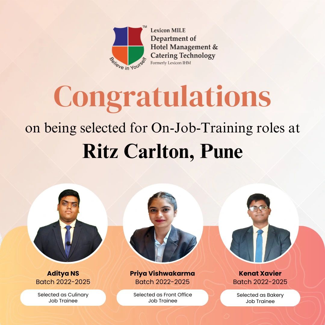 Lexicon MILE Department of Hotel Management & Catering Technology ... Lexicon MILE Department of Hotel Management & Catering Technology ...