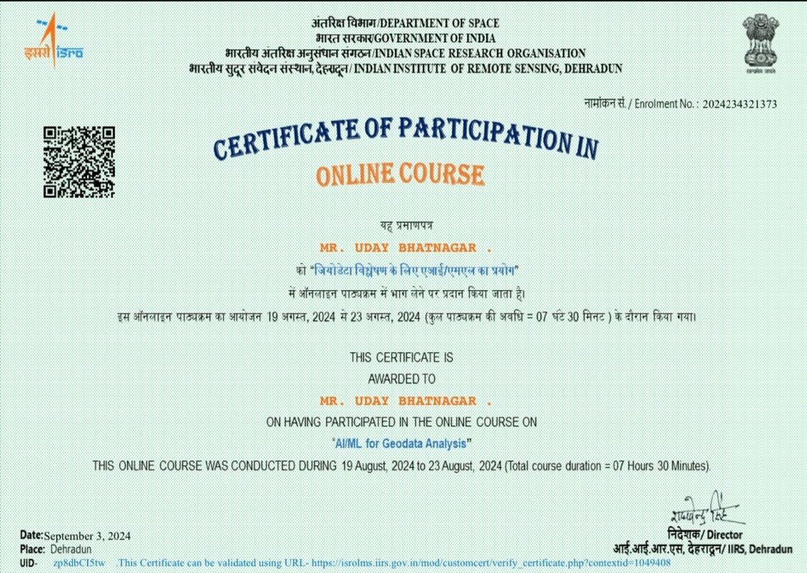 Uday Bhatnagar on LinkedIn: #isro #ai #machine #deeplearning # ... Uday Bhatnagar on LinkedIn: #isro #ai #machine #deeplearning # ...
