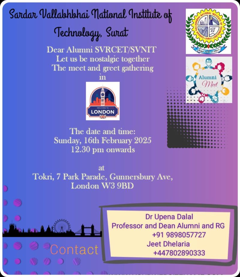 Dr Upena Dalal on LinkedIn: Finally with time and venue of SVNIT alumni ... Dr Upena Dalal on LinkedIn: Finally with time and venue of SVNIT alumni ...