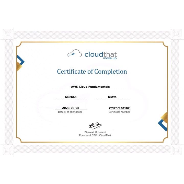 Anirban Dutta on LinkedIn: #aws #cloudcertification #certification Anirban Dutta on LinkedIn: #aws #cloudcertification #certification