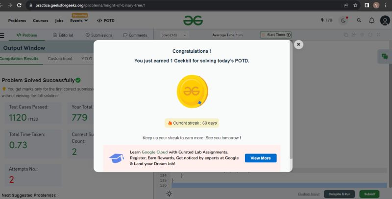 #79/100daysofcode Today we solved GeeksforGeeks #potd question and ... #79/100daysofcode Today we solved GeeksforGeeks #potd question and ...