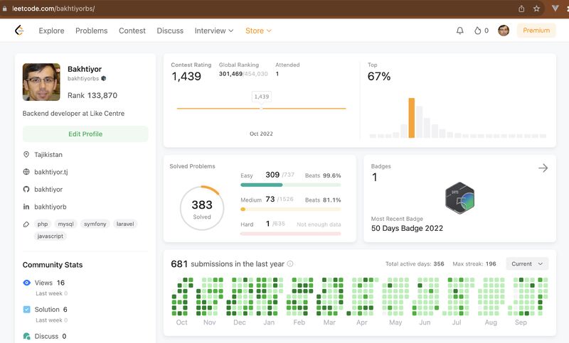 Bakhtiyor Bahritidinov on LinkedIn: #leetcode Bakhtiyor Bahritidinov on LinkedIn: #leetcode