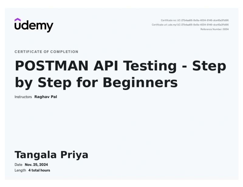 priya Tangala on LinkedIn: #api #automation #debugging #javascript priya Tangala on LinkedIn: #api #automation #debugging #javascript