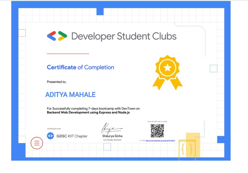 Aditya Mahale on LinkedIn: #backenddevelopment #bootcamp #nodejs # ... Aditya Mahale on LinkedIn: #backenddevelopment #bootcamp #nodejs # ...