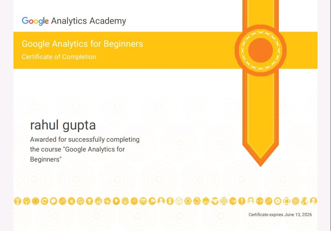 Rahul Gupta on LinkedIn: #completed #googleanalytics Rahul Gupta on LinkedIn: #completed #googleanalytics