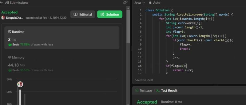 Day 40 of LeetCode challenge: finding palindrome in strings | Deepak ... Day 40 of LeetCode challenge: finding palindrome in strings | Deepak ...