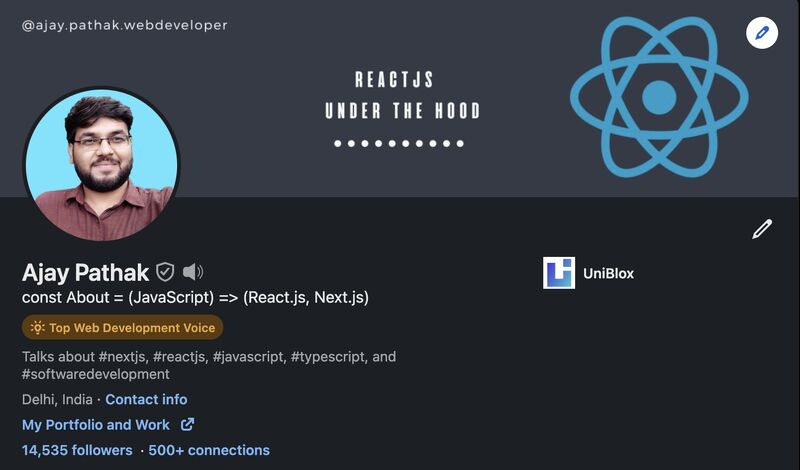 Ajay Pathak on LinkedIn: #linkedin #webdevelopment #react #reactjs | 35 ... Ajay Pathak on LinkedIn: #linkedin #webdevelopment #react #reactjs | 35 ...