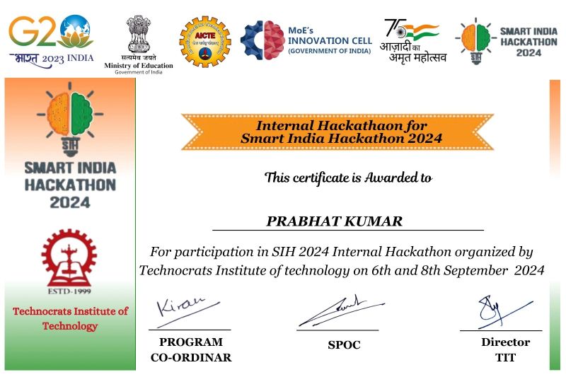 Prabhat Kumar on LinkedIn: #hackathon #sih #innovation #collaboration # ... Prabhat Kumar on LinkedIn: #hackathon #sih #innovation #collaboration # ...