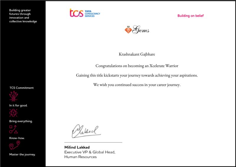 Krashnakant Gajbhare on LinkedIn: I am honoured to have received the ... Krashnakant Gajbhare on LinkedIn: I am honoured to have received the ...