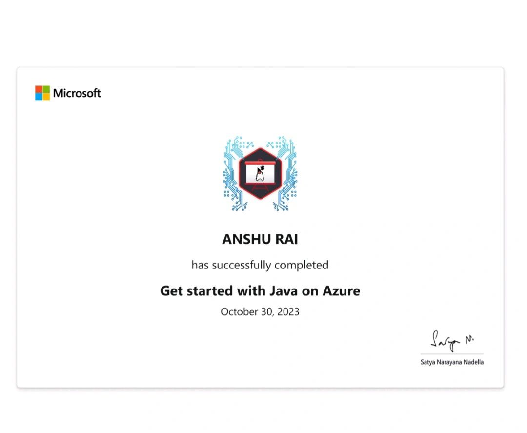 Anshu Rai on LinkedIn: #java #azure #microsoft Anshu Rai on LinkedIn: #java #azure #microsoft