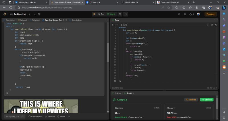Aditya Bakshi on LinkedIn: Just trying implement code of binary search ... Aditya Bakshi on LinkedIn: Just trying implement code of binary search ...