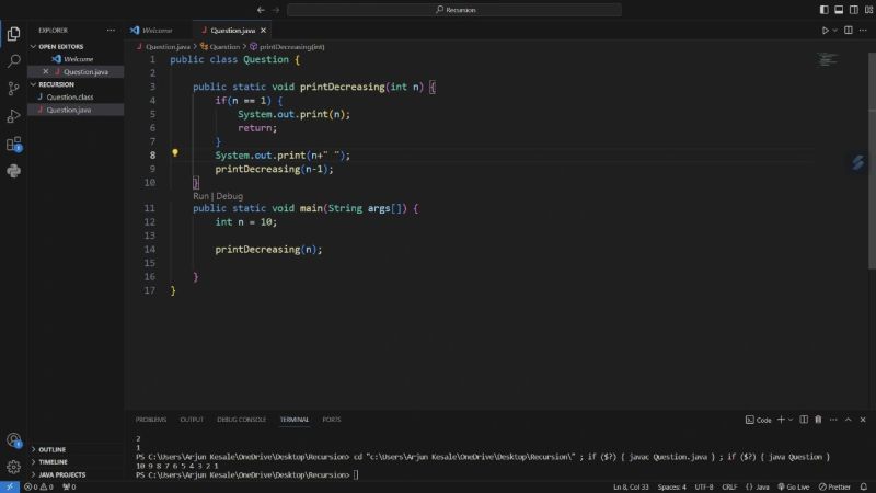Kashinath Kesale on LinkedIn: #100daysofcode #recursion #codingjourney ... Kashinath Kesale on LinkedIn: #100daysofcode #recursion #codingjourney ...