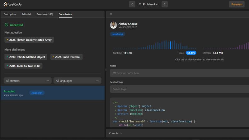 Akshay Chouke on LinkedIn: #javascript #leetcode #problemsolving # ... Akshay Chouke on LinkedIn: #javascript #leetcode #problemsolving # ...