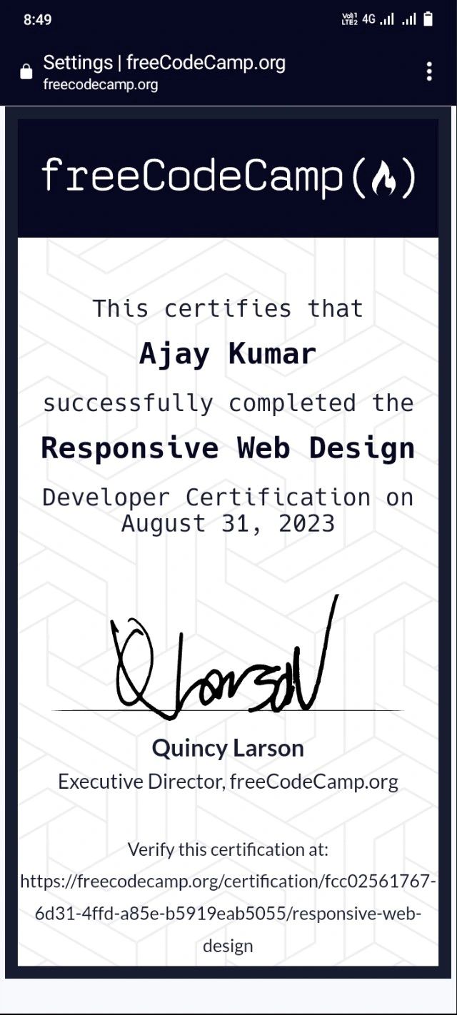 Ajay Kumar on LinkedIn: #webdesign #frontenddevelopment #freecodecamp Ajay Kumar on LinkedIn: #webdesign #frontenddevelopment #freecodecamp