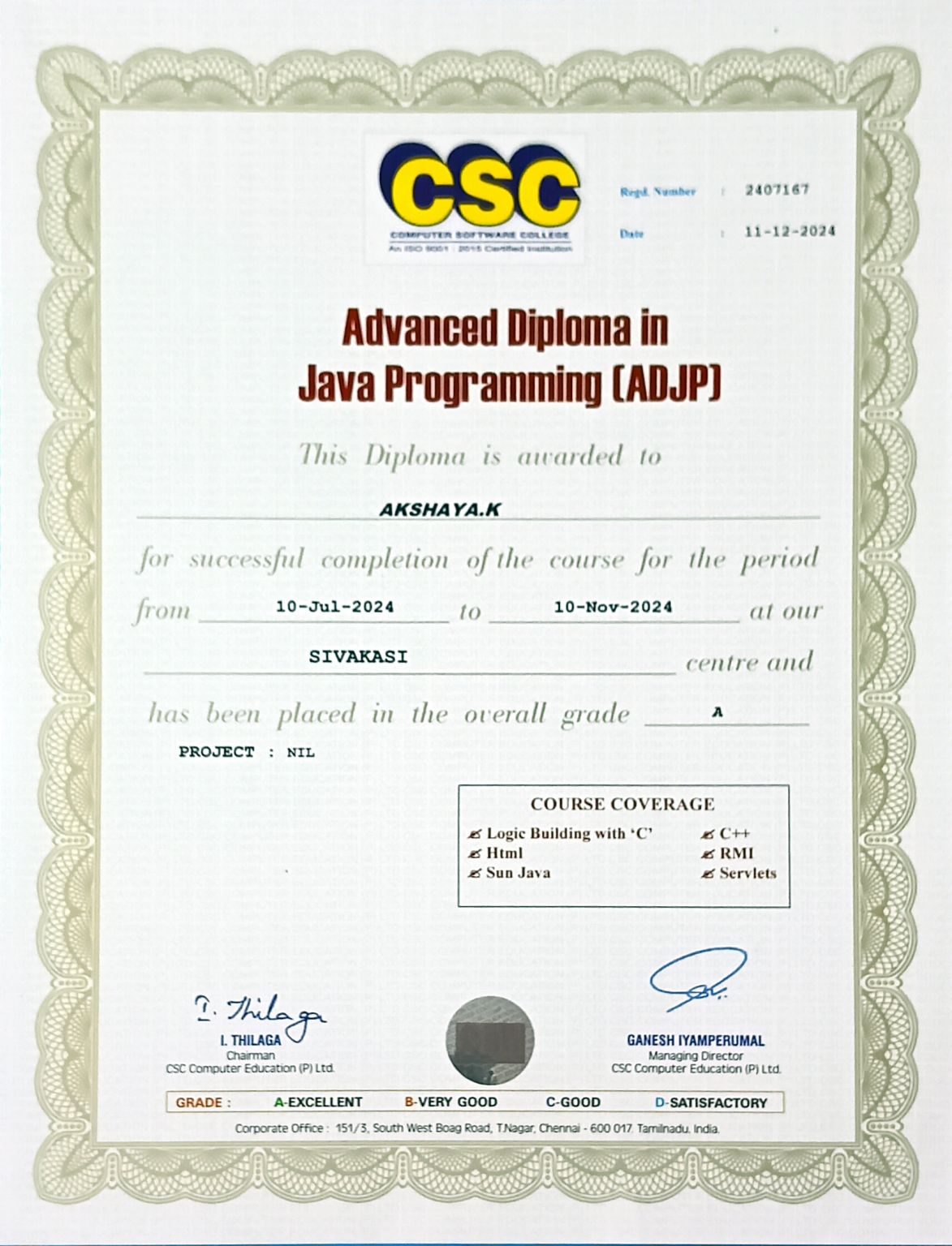 #java #programming #certification #careergrowth | Akshaya Kalidoss #java #programming #certification #careergrowth | Akshaya Kalidoss