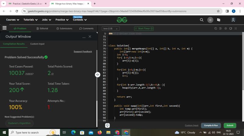 Day 45 of #100daysofcodechallenge: solved DSA problem | Navnit Kumar ... Day 45 of #100daysofcodechallenge: solved DSA problem | Navnit Kumar ...